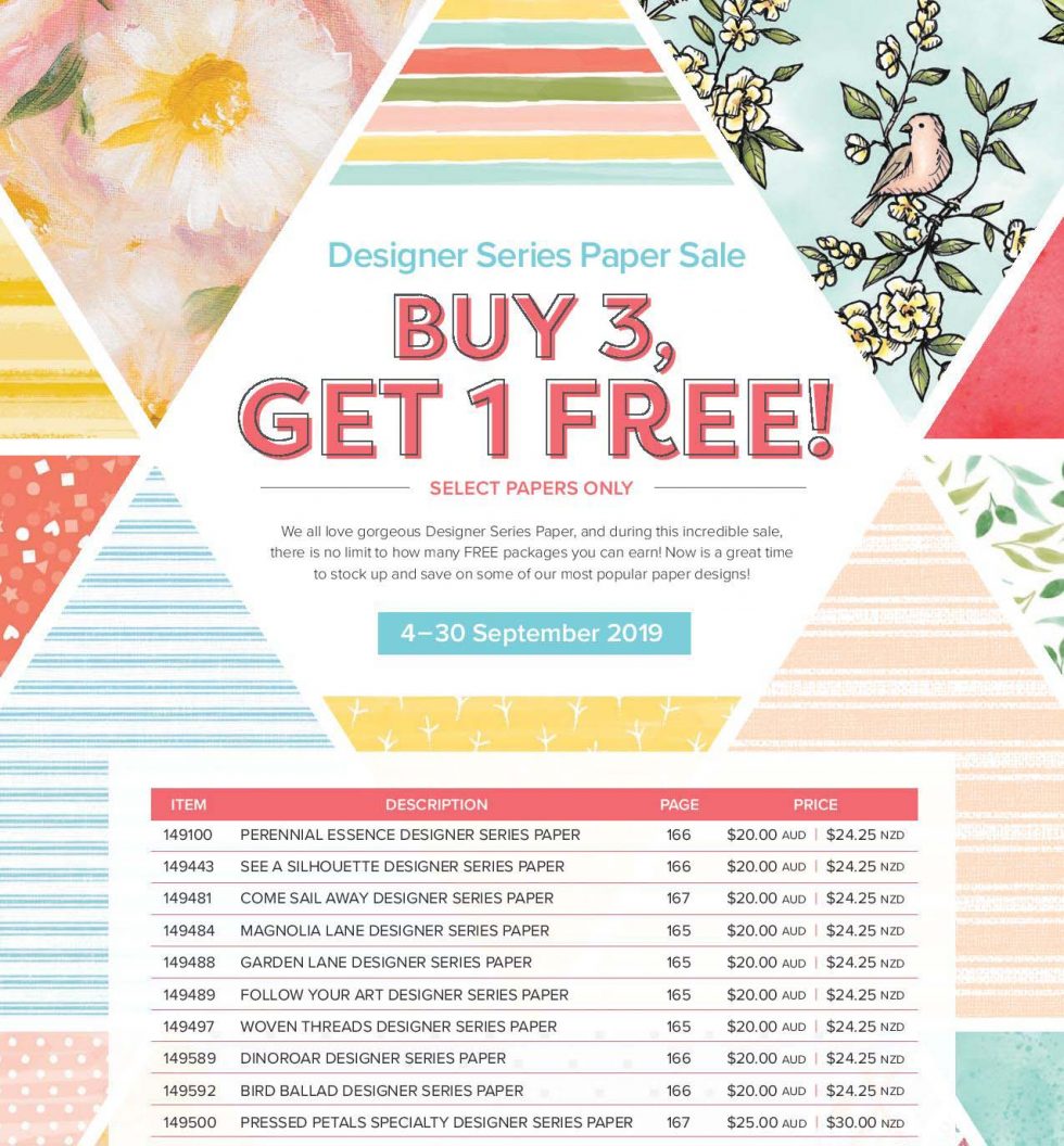 Buy 3 Get 1 Free Designer Series Paper Sale - Stamping Flair