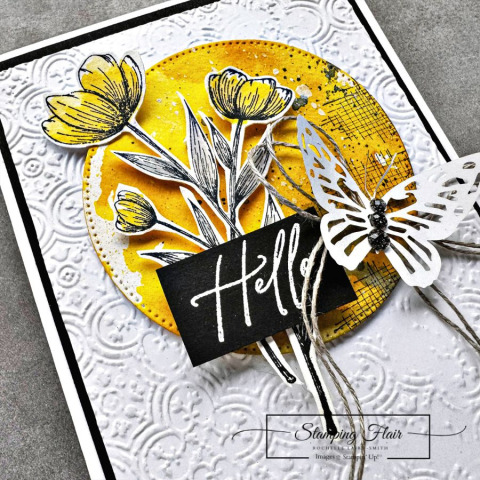 Monochromatic Crushed Curry - Ink Smooshing Technique - Stamping Flair