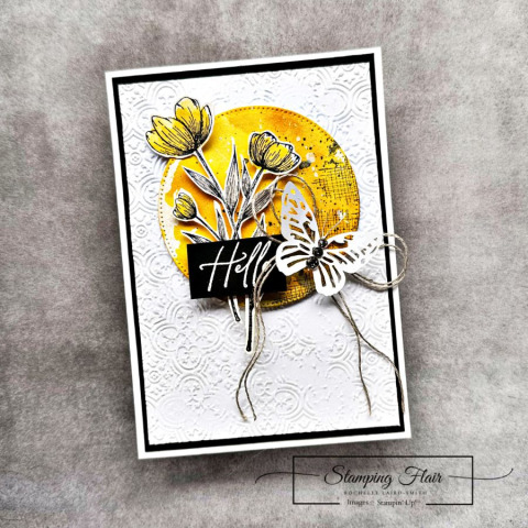 Monochromatic Crushed Curry - Ink Smooshing Technique - Stamping Flair