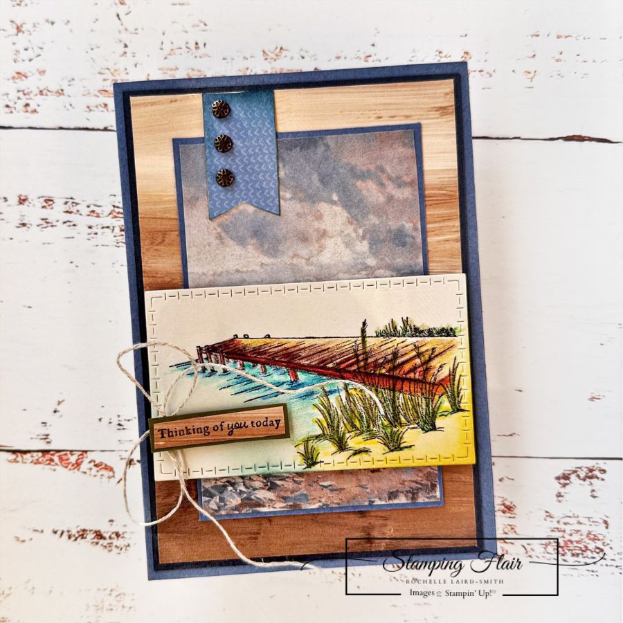 Peaceful Pier - Thinking of You Card - Stamping Flair
