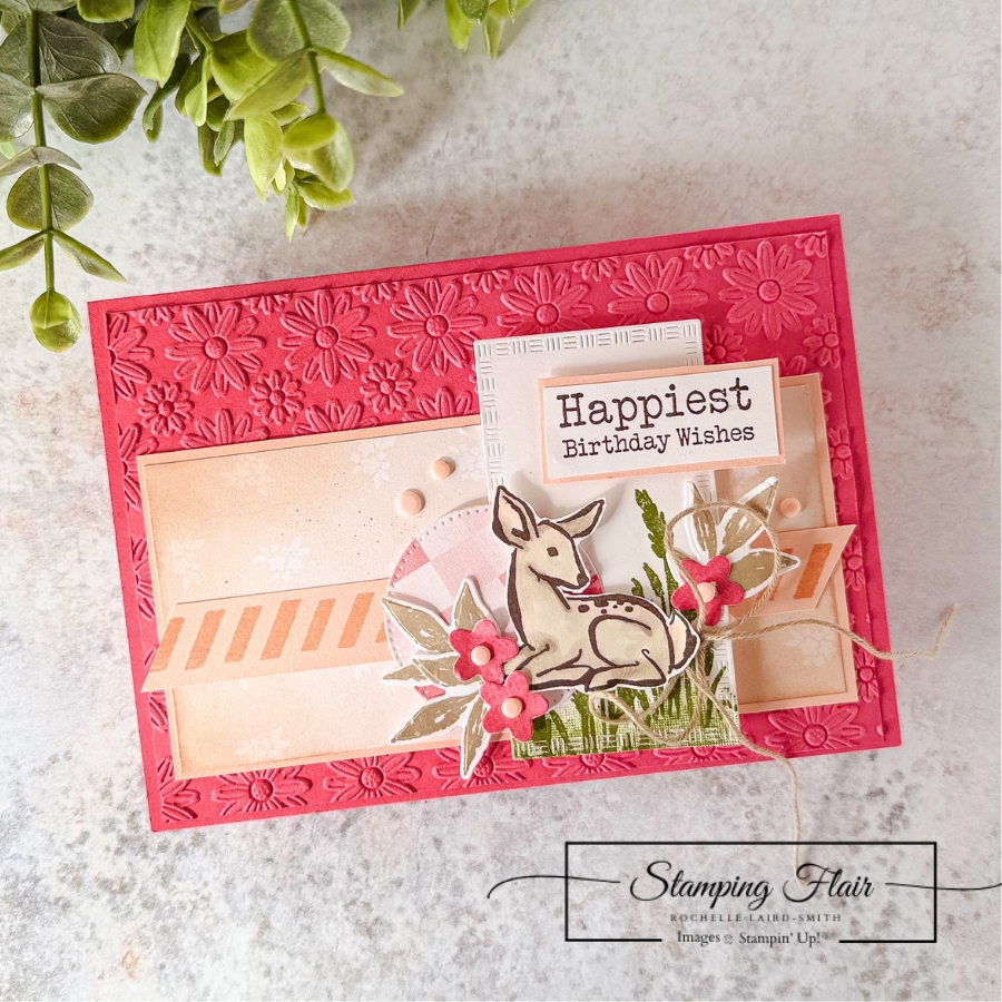 Cute Deer Birthday Card - Notes of Spring Stamp Set - Stamping Flair